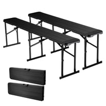 6ft Folding Bench 2 Pack, Plastic Folding Bench for Picnic Camping ...