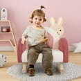 Costway Kids Rocker Chair, Velvet Upholstered Armchair for Nursery ...
