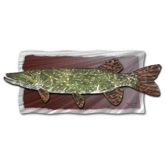 All My Walls FIS00022 Northern Pike Wall Art, Earthtone, Red & Silver ...