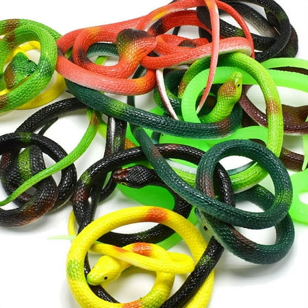 10 pieces of soft rubber snake like toys Cobra, fake snake, spider ...
