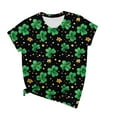 Inverlee Womens St Patricks Day Tshirts Plus Size Four Leaf Clover