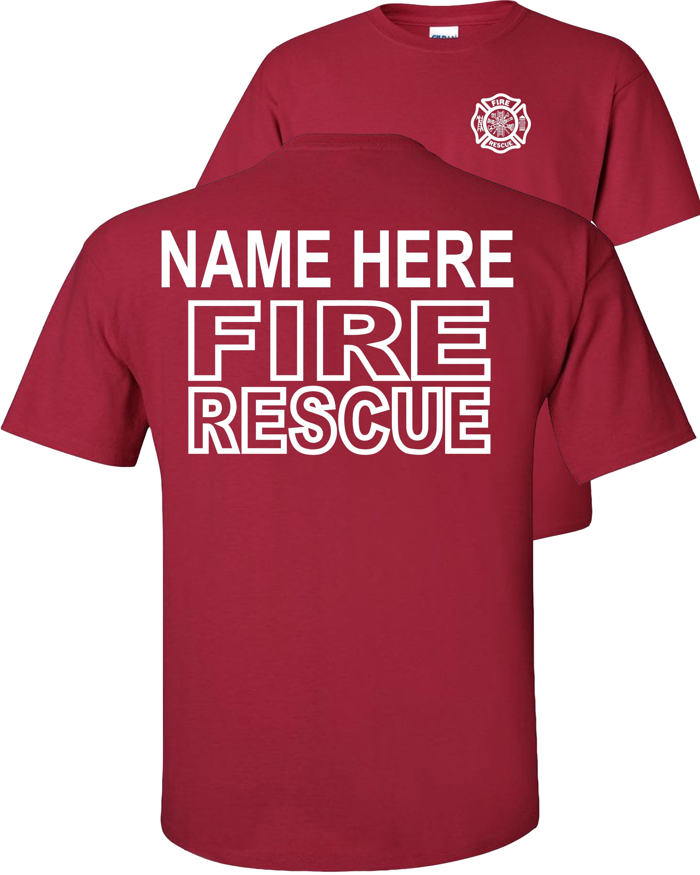 Fair Game Custom Fire Rescue T-Shirt Personalized Firefighter Graphic ...