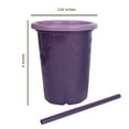 GREENGROWN, Reusable Spill-Proof Straw Cups, Purple/Teal, 6 Pack ...