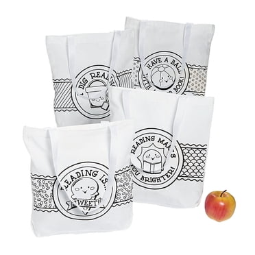 Color Your Own Easter Craft Tote Bags - Craft Kits - 12 Pieces ...