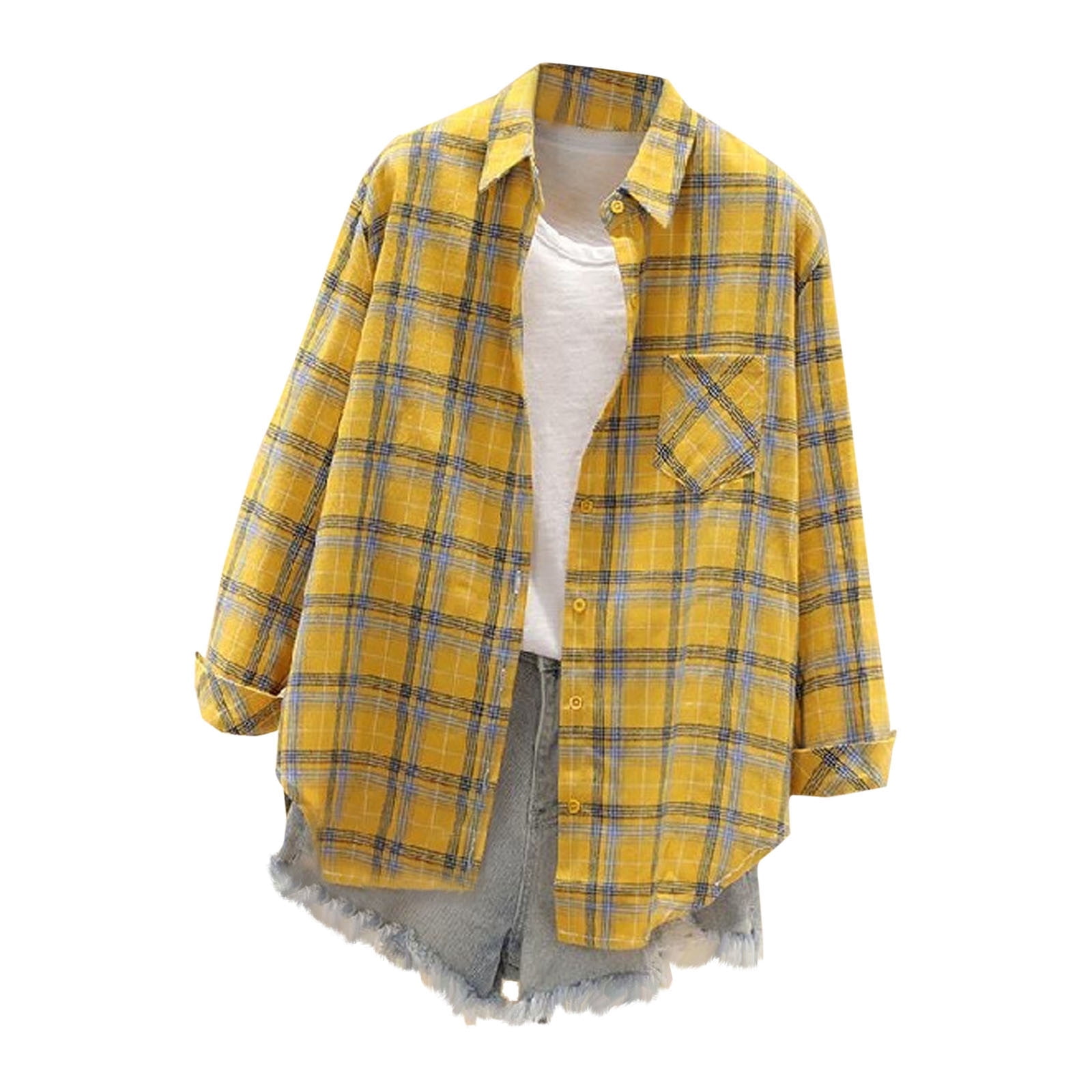 Click here for Songen Womens Plaid Flannel Shirt - Womens Plaid L... prices