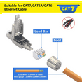 20x RJ45 Cat7 Connectors Tool-Free Reusable Shielded Ethernet ...