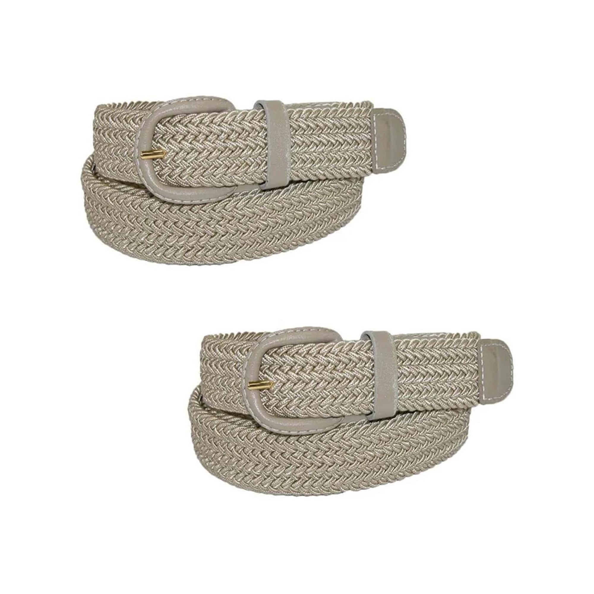 Click here for Ctm Elastic Braided Belt With Covered Buckle (Pack... prices