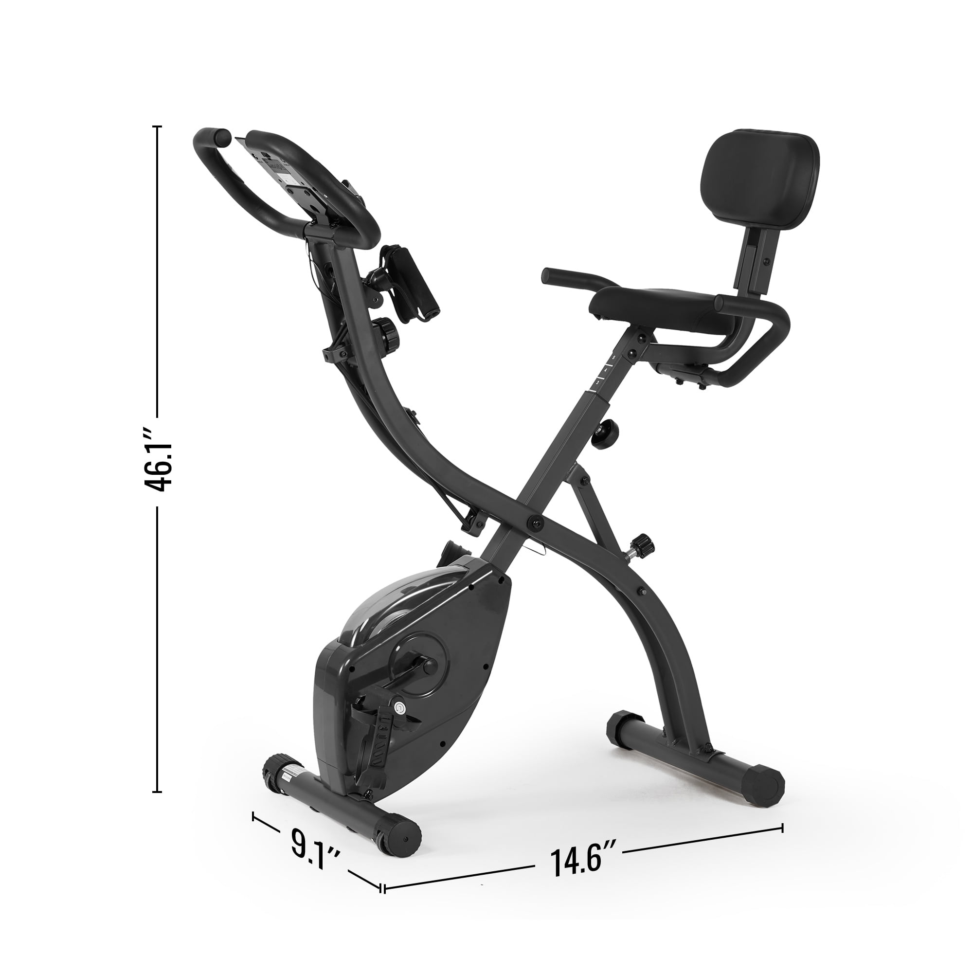MaxKare 3 in 1 Exercise Bike Quiet Folding Magnetic Stationary Exercise Bikes with Arm Resistance Bands Home Workout Use Shop Black Friday Deals for 2024 Walmart