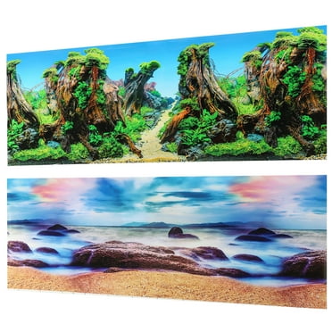 LYUMO Aquarium Fish Tank Background Poster PVC Adhesive Underwater ...