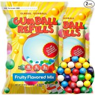 GumBalls Small Assorted 1 Pound 243 pieces, Mini Rainbow Bubble Gum For ...