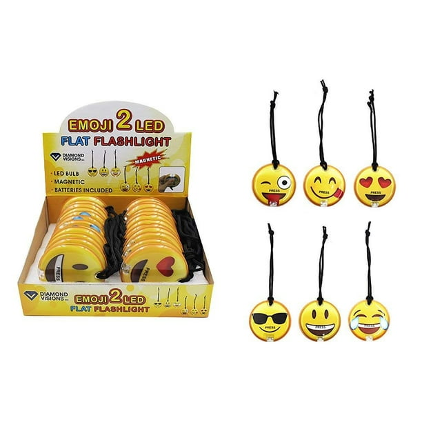 Diamond Visions 08-1856 Flat LED Emoji Flashlight with Magnet MultiPack ...