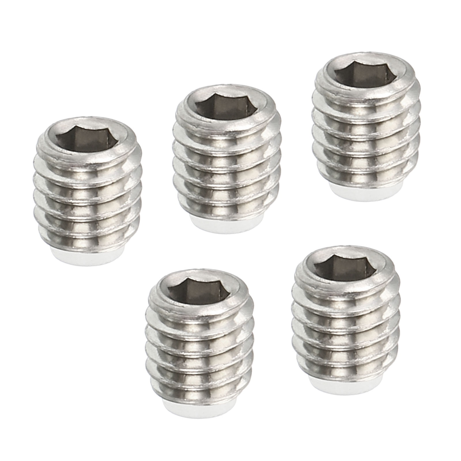 Uxcell M6x6mm 304 Stainless Steel Grub Screw Metric Hex Socket Head ...