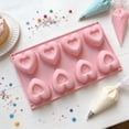 Heart Silicone Molds 8-Cavity Heart Shaped Molds for Chocolate,Candy ...