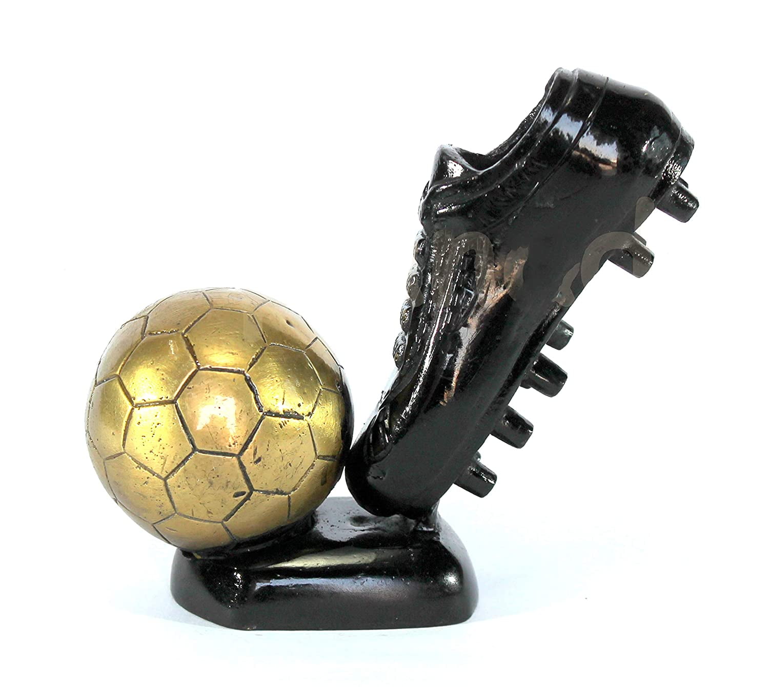 ESplanade Beautiful Brass Decorative Soccer Ball and Shoe Showpiece ...