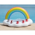 Inflatable Rainbow Glitter Cloud Drink Holder Shiny Sparkle Confetti ...
