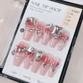 Boutique pure handmade wearing nail advanced sense French light luxury ...