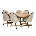Caster Chair Company 7-Piece 42x[54/72] Caster Dining Set Wood Edge ...