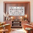 Abstract Bookshelf TV Cover for 50 Inch Screen, Stretch Fabric ...