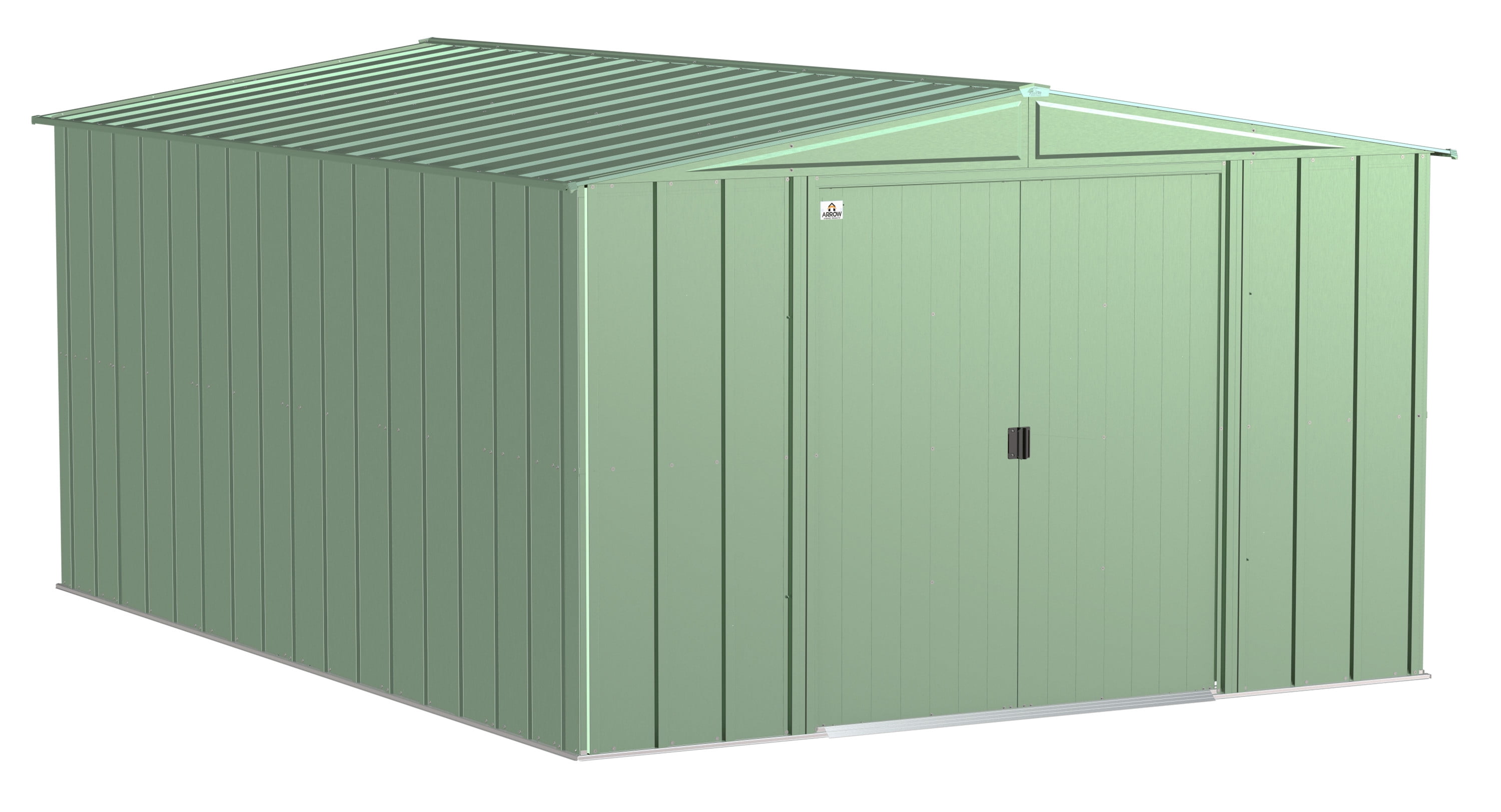 Arrow 10 x 14 ft. Steel Storage Shed, Sage Green - Walmart.com
