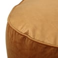 Noble House Beaver Velveteen Cylinder Pouf, Apricot, 16" x 16 ...