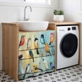 Colorful Birds Cabinet Curtains 35''x35'', Modern Oil Painting Art ...