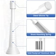 White Spring Door Stop, 4.3 in Door Stoppers for Bottom of Door ...