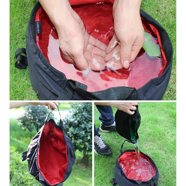 ziyahi Outdoor Water Bucket 8.5L Hiking Portable Collapsible Wash Basin ...