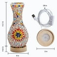Mosaic Vase Lamp, Turkish Moroccan Table Lamp，Colorful Handmade Glass ...