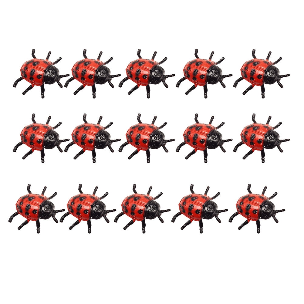 20PCS Plastic Simulation Mini Ladybugs Miniature for Fairy Garden ...