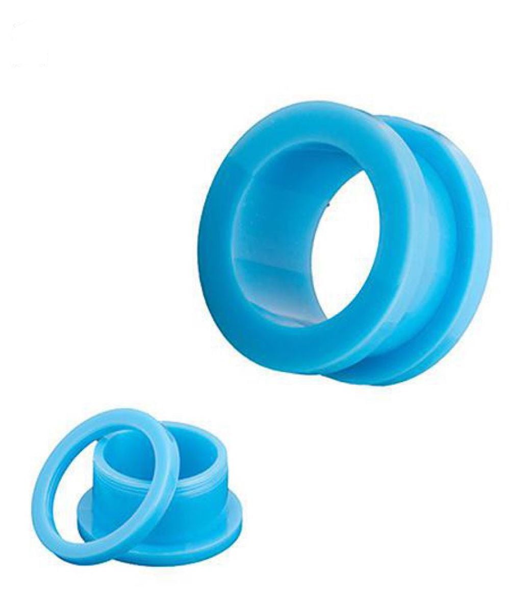 Screw-on Plugs/Gauges/Tunnels L.Blue Acrylic 3/4" (19mm) 2 Pieces (1 ...