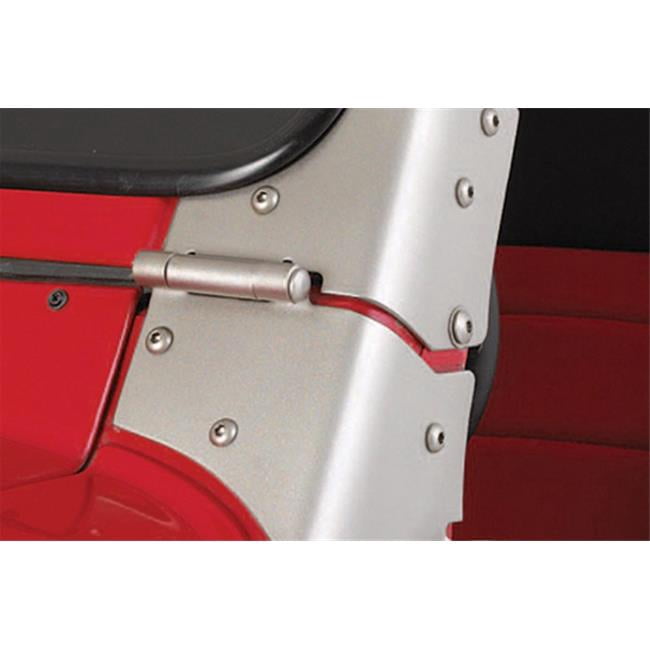 Rugged Ridge 11185.93 Windshield Hinge Kit, Satin Stainless Steel, 97 ...