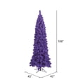 Vickerman 9' Flocked Purple Pencil Fir Artificial Christmas Tree, Unlit ...