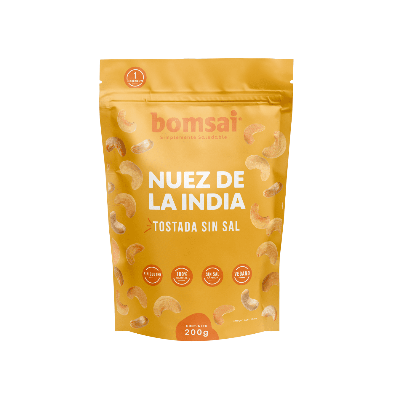 Nuez De La India Tostada Sin Sal BOMSAI 200 GR | Bodega Aurrera en línea