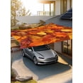 Maple Leaf Sun Shade Sail 6.5' x 10', Country Fall Orange Brown Leaf ...
