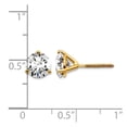 14k Yellow Gold 1 3/4 Ctw Cert Lab Grwn Diamond SI+ G+ Round 3 Prg ...