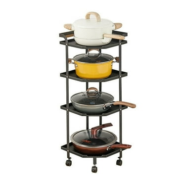 VEVOR 6-Tier Cookware Stand, Carbon Steel Multi-Layer Pot Rack, 61-inch ...