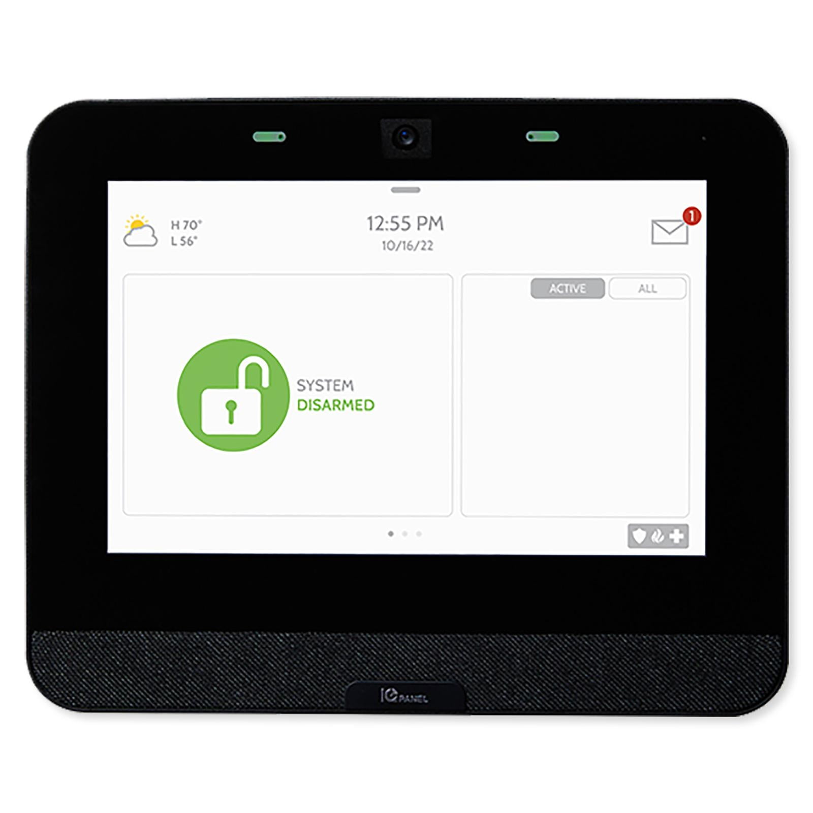 Qolsys IQP4001BLK IQ Panel 4, PowerG + 319.5 MHz (Verizon), Black ...