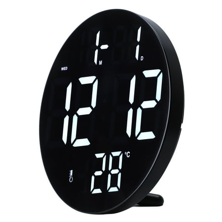 Wall Mounted Digital Clock, Round Digital Wall Clock USB Powered 5 ...