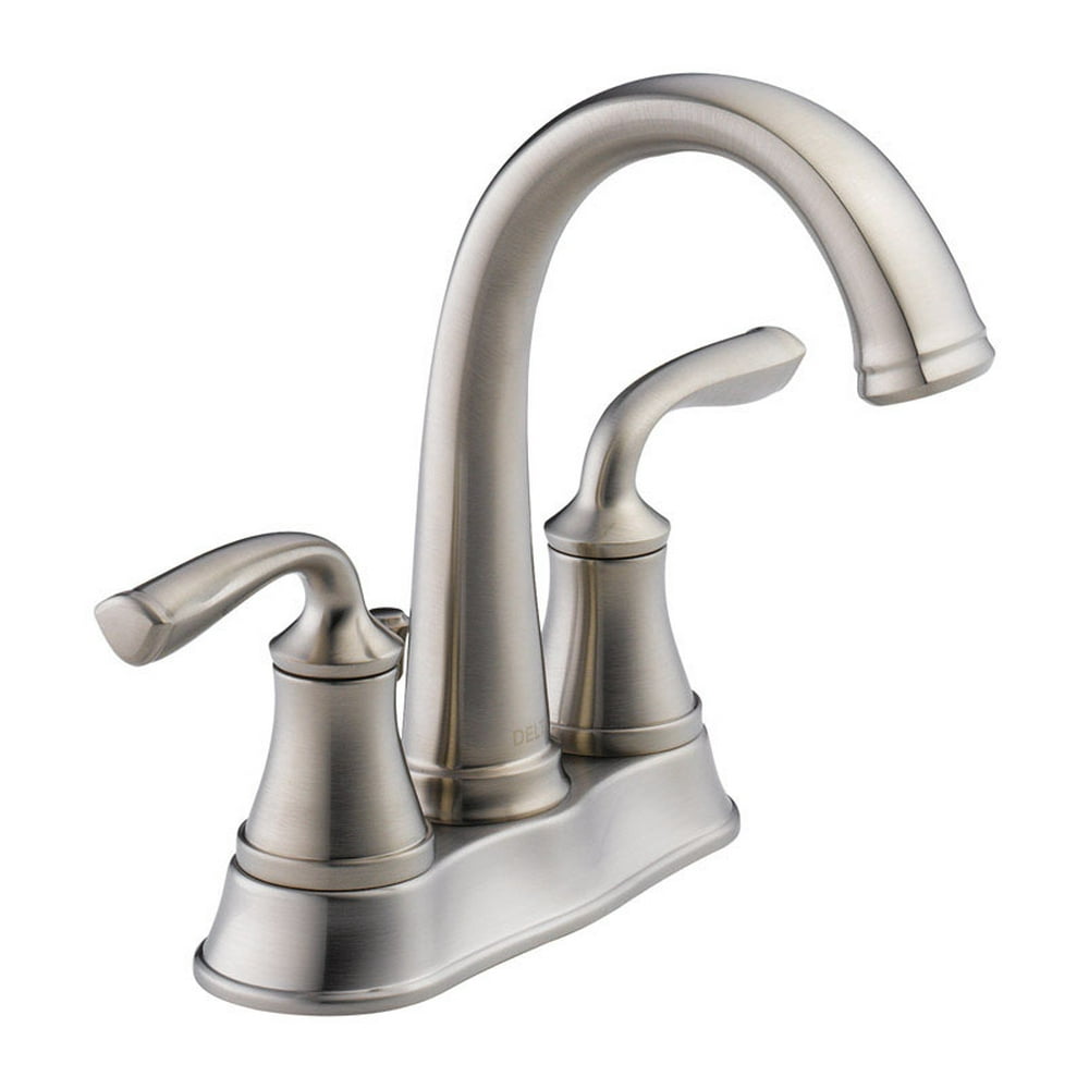 Delta Lorain Stainless Steel Two Handle Lavatory Faucet 4 in. - Walmart ...
