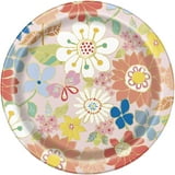 Way to Celebrate! Multicolor Retro Daisy Birthday Party Tableware and ...