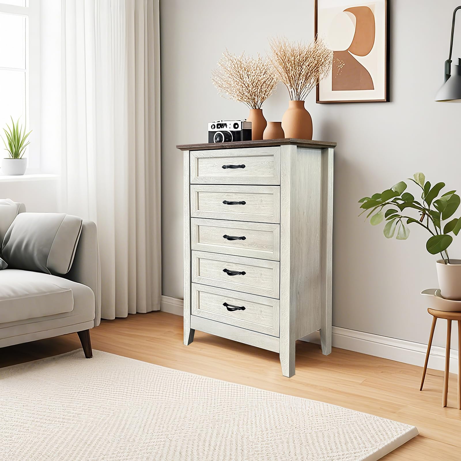 Click here for Cuisinsmart 5 Drawer Dresser For Bedroom  Farmhous... prices