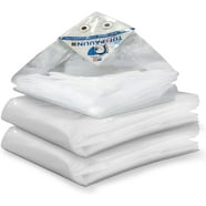 8x8 Ft. Thick Translucent Poly Tarp - 10 MIL, Waterproof, with Grommets ...