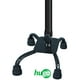 Hugo Adjustable Quad Cane for Right or Left Hand Use, Ebony, Large Base ...