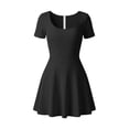 ITSAME Girls Summer Dresses Anti-Exposure Scoop Neck Short Sleeve Kids ...