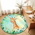 3ft Area Rug,Cartoon Animal Small Giraffes Washable Large Rugs Soft Non ...