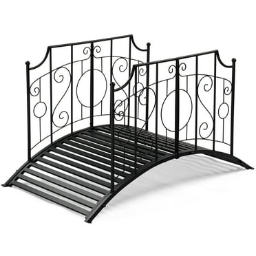 Winado Garden Bridge Decorative Footbridge Metal Arch with Bird ...