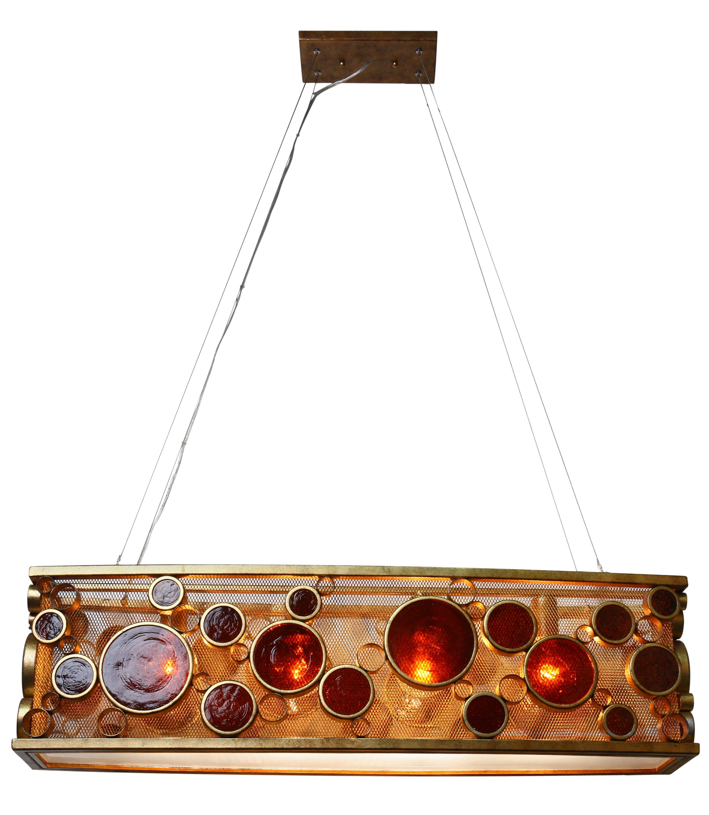 Varaluz - Fascination - 4 Light Linear Pendant - Kolorado Finish with ...