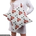 Ambesonne Ladybug Fabric by the Yard Upholstery, Heart Shaped Bug Forms ...