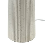 Home Decor Collection 18"in Ribbed Ceramic Table Lamp with Ivory ...