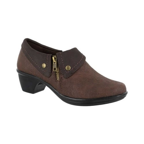Easy Street Womens Darcy Faux Leather Embossed Shooties - Walmart.com